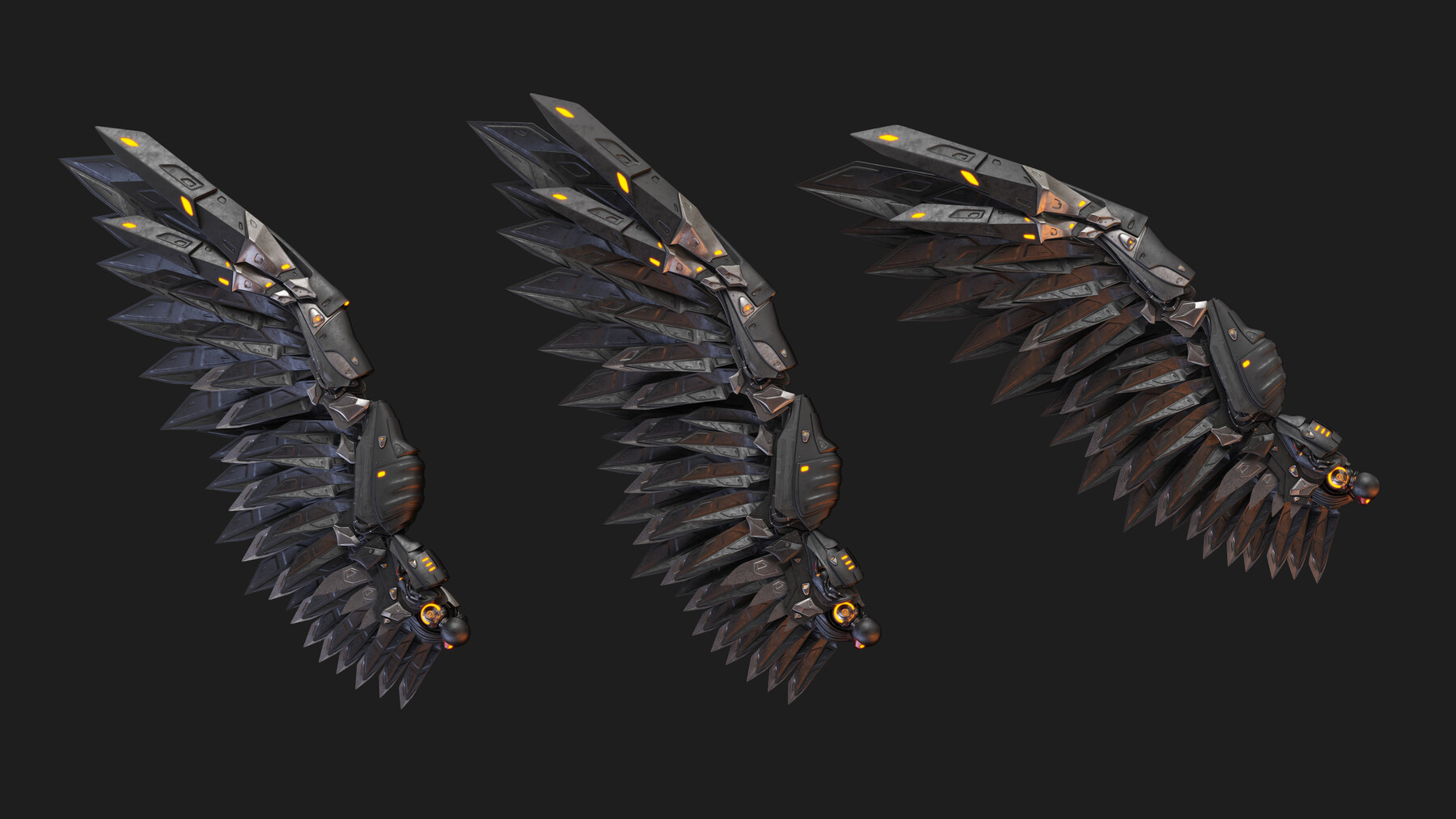 ArtStation - Sci-fi mecha wings and claws images set vol. III | Resources