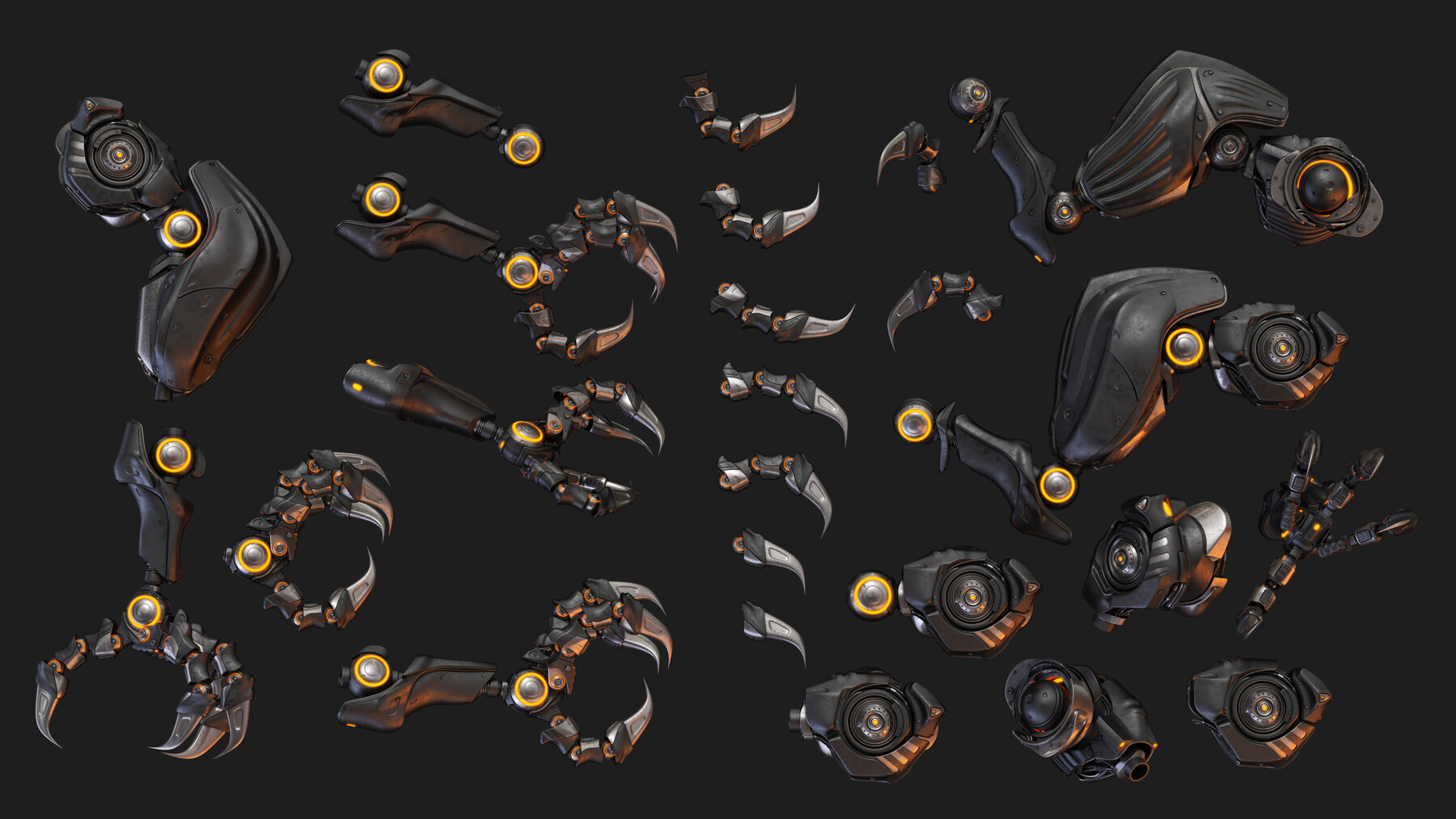 ArtStation - Sci-fi mecha wings and claws images set vol. III | Resources