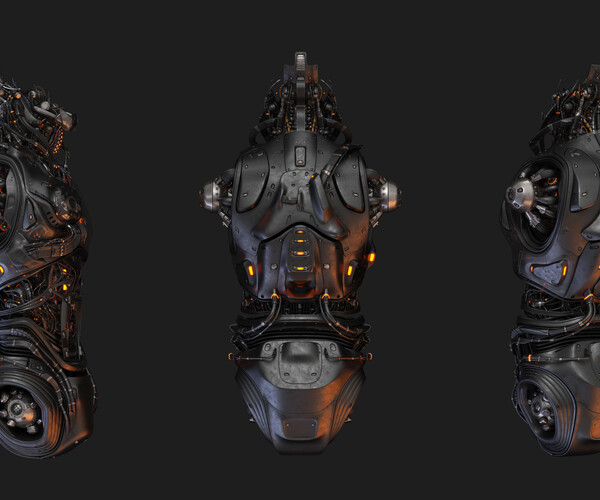 ArtStation - Sci-fi cyber torso images set volume II | Resources