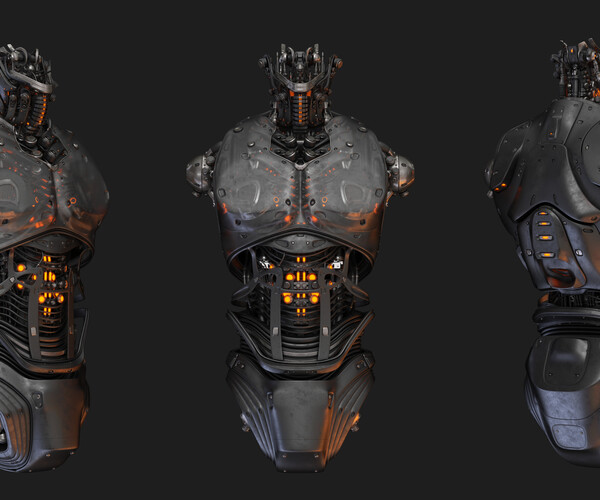 ArtStation - Sci-fi cyber torso images set volume II | Resources