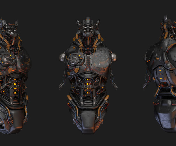 ArtStation - Sci-fi cyber torso images set volume II | Resources