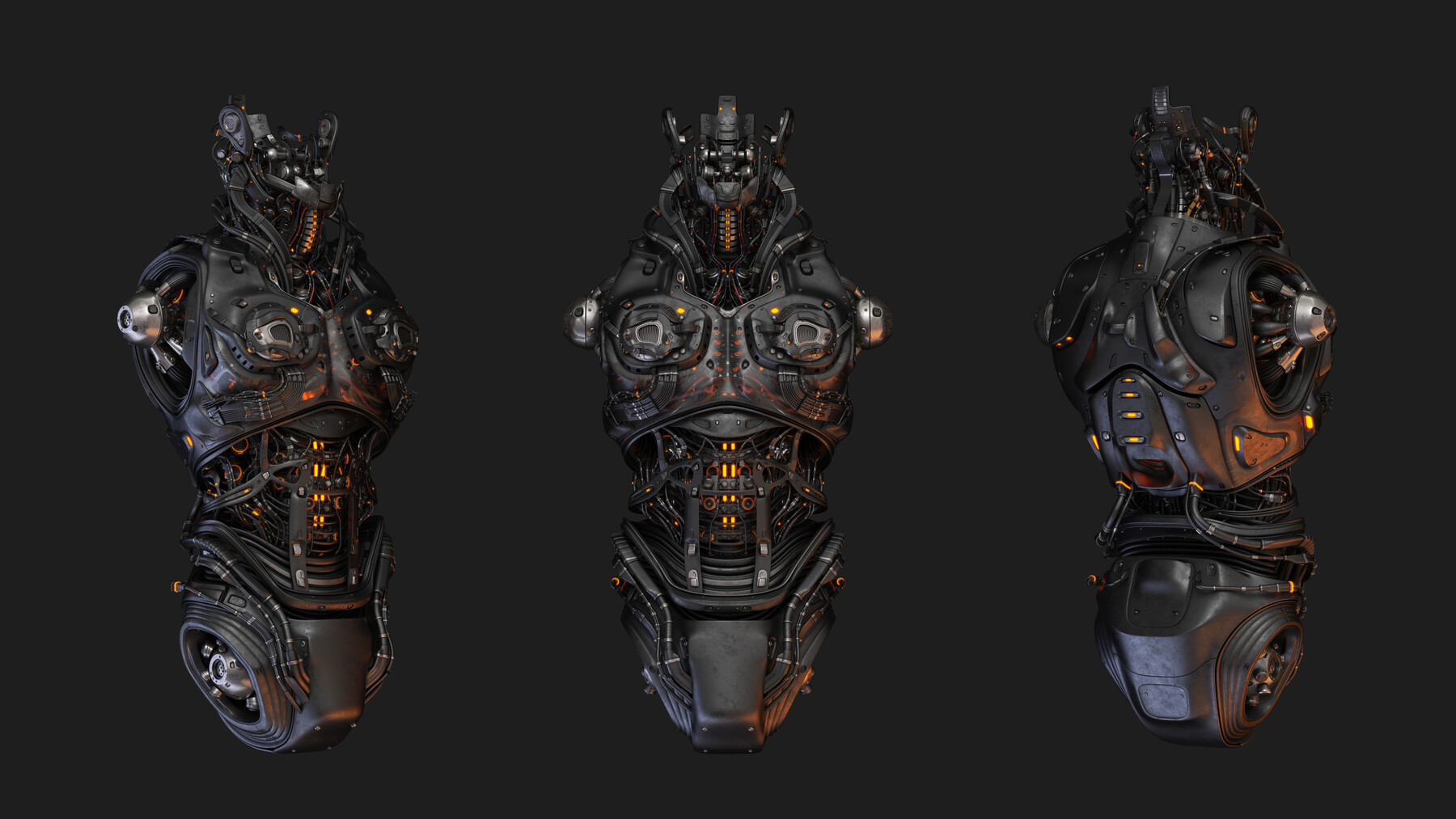 ArtStation - Sci-fi cyber torso images set volume II | Resources