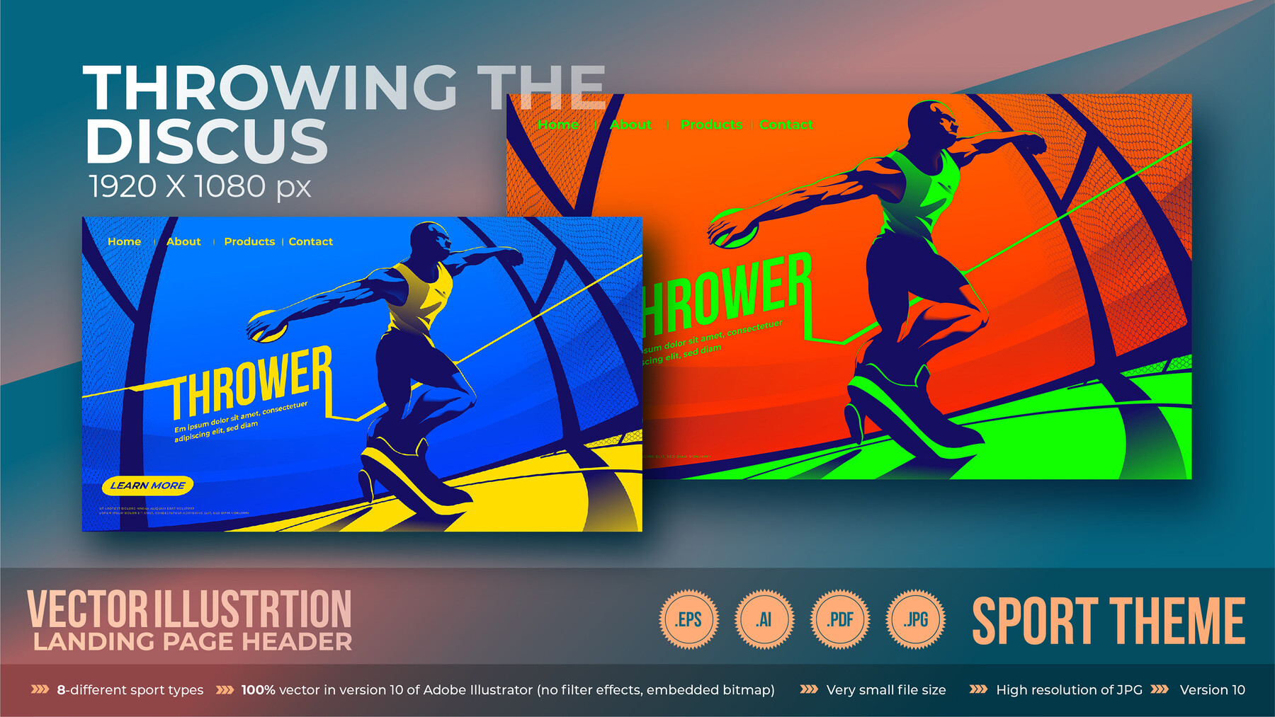 ArtStation - Vector Illustration in Sport Theme for a Landing Page ...