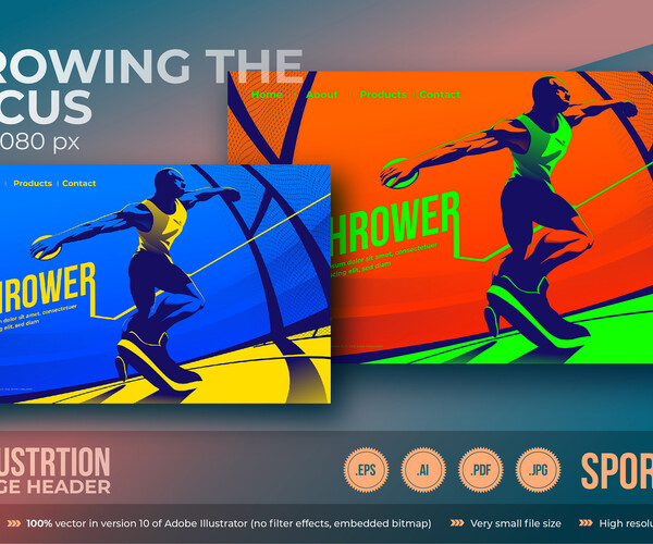 ArtStation - Vector Illustration in Sport Theme for a Landing Page ...