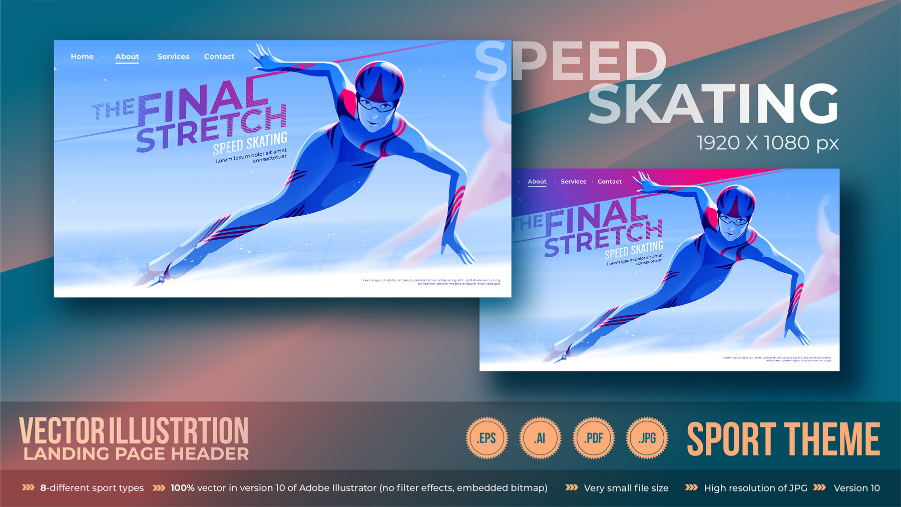 ArtStation - Vector Illustration in Sport Theme for a Landing Page ...
