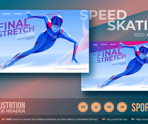 ArtStation - Vector Illustration in Sport Theme for a Landing Page ...