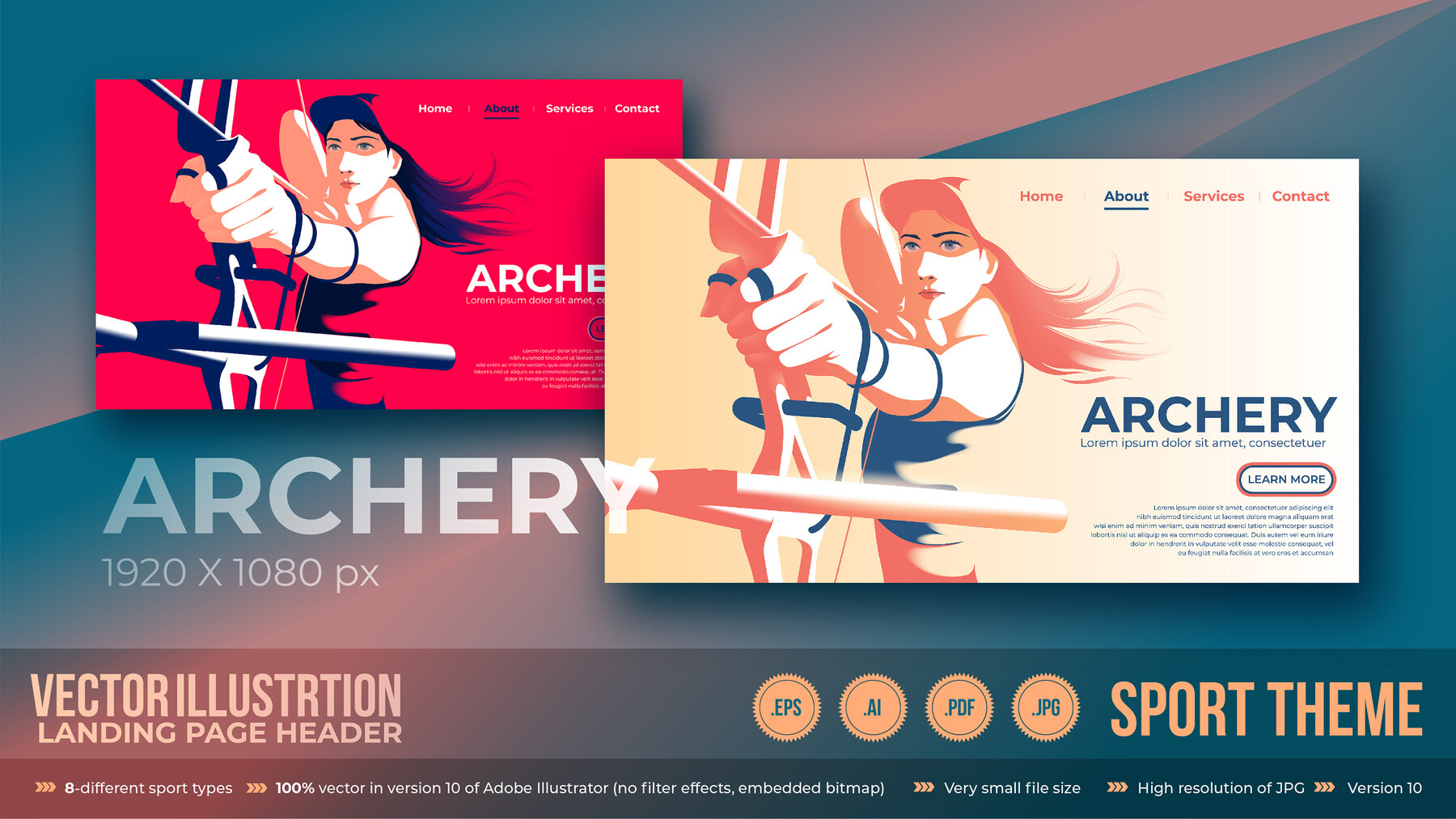 ArtStation - Vector Illustration in Sport Theme for a Landing Page ...