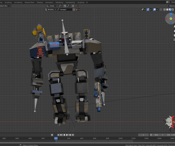 ArtStation - Low Poly Mech Robot rigged with two animations included ...