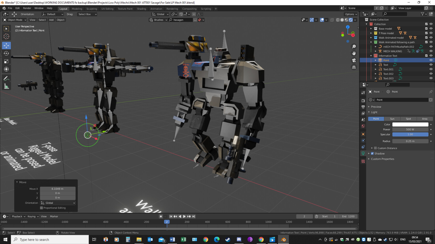 ArtStation - Low Poly Mech Robot rigged with two animations included ...