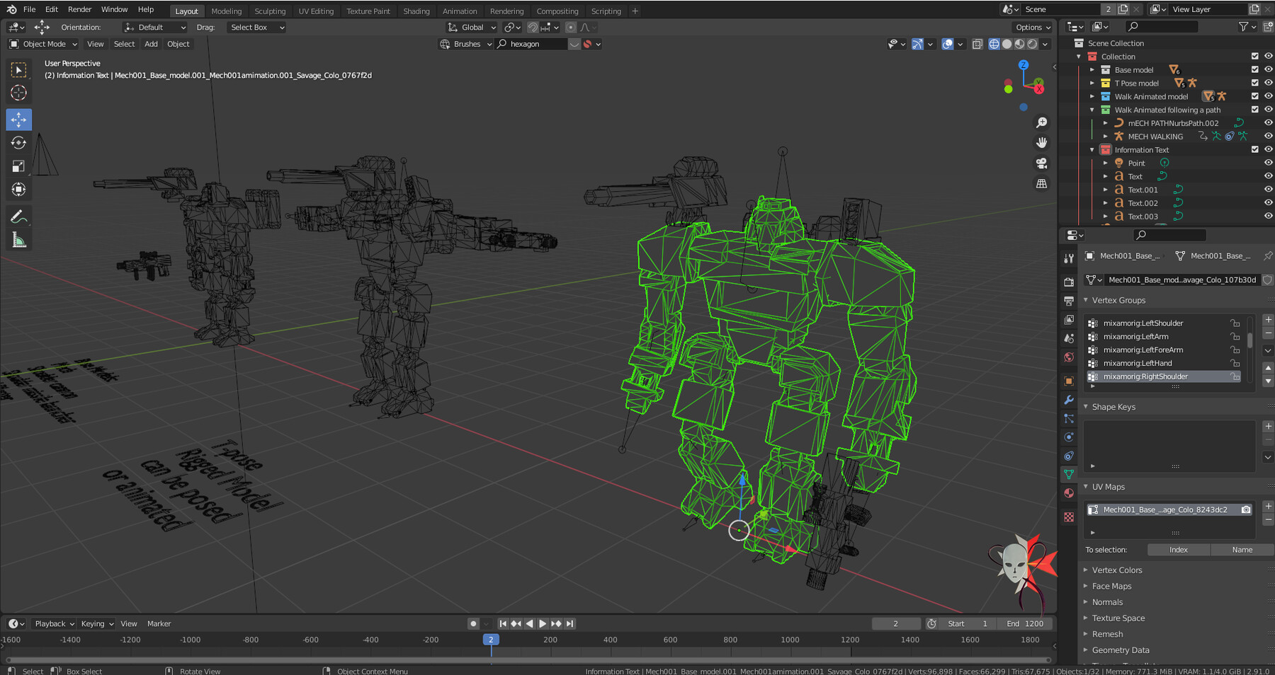 ArtStation - Low Poly Mech Robot rigged with two animations included ...