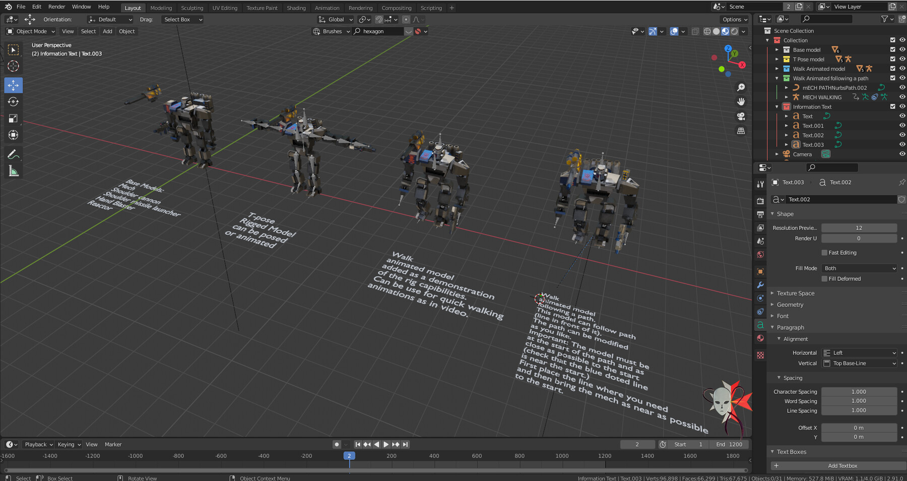 ArtStation - Low Poly Mech Robot rigged with two animations included ...