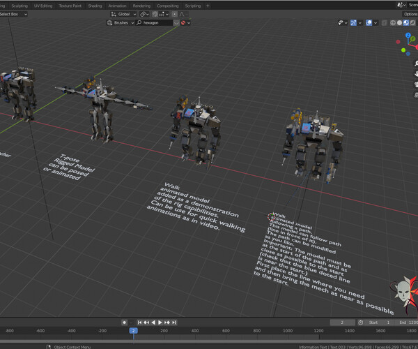 ArtStation - Low Poly Mech Robot rigged with two animations included ...