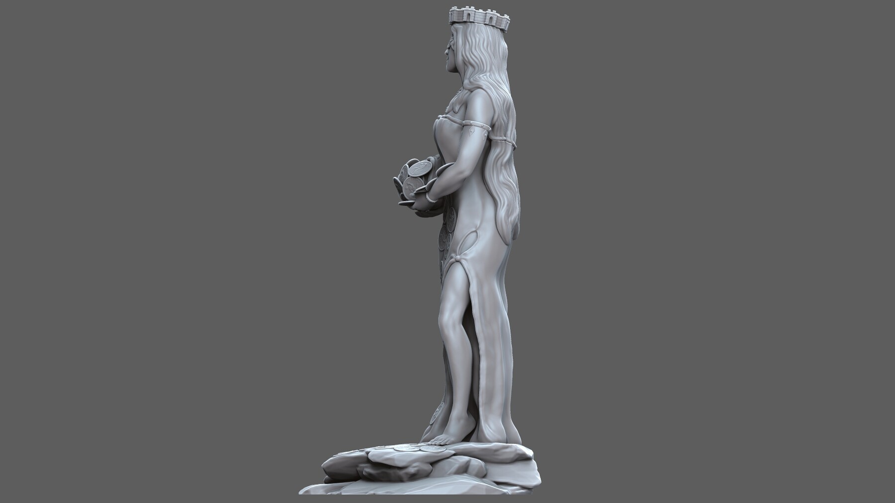 ArtStation - Tyche goddess of fortune (3D print ready) | Resources