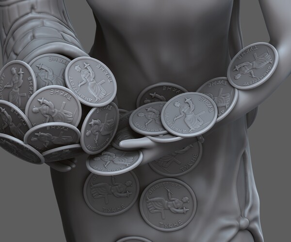ArtStation - Tyche goddess of fortune (3D print ready) | Resources
