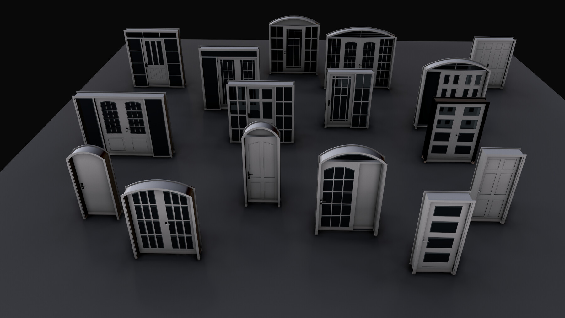 ArtStation - Door Bundle 3D Model Pack 16 pcs ( .fbx- .obj- .3ds File ...