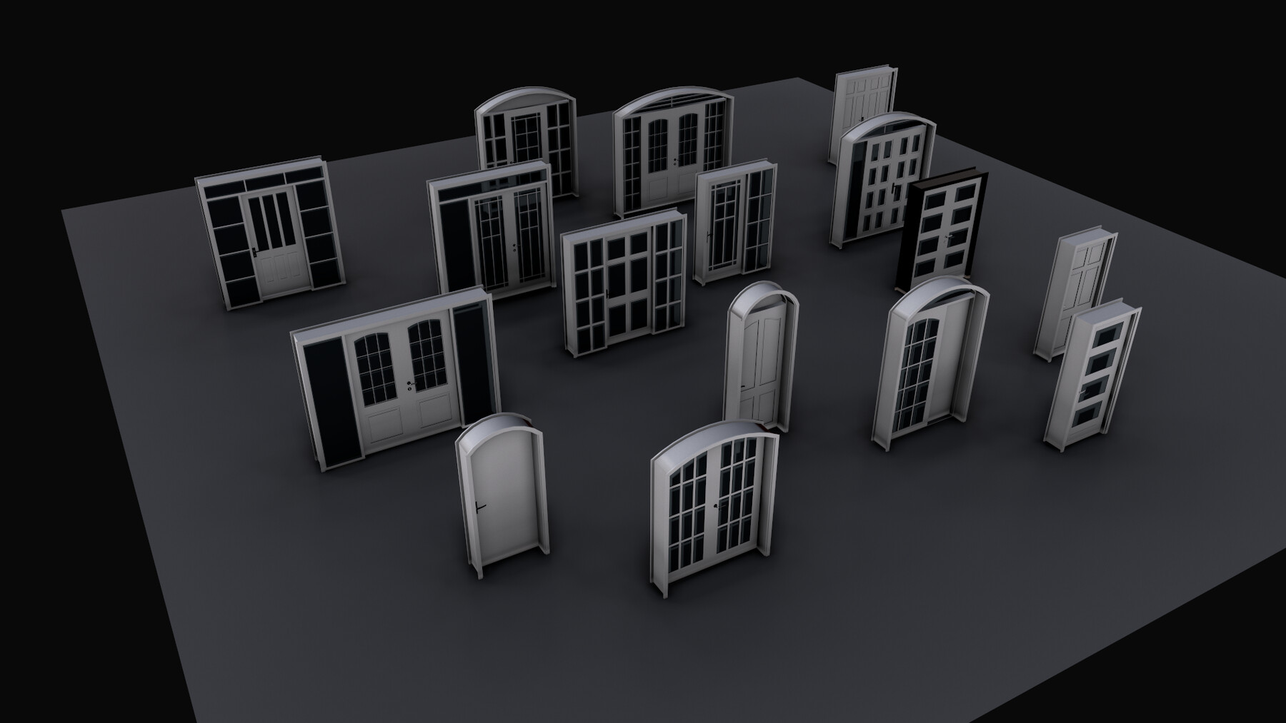 ArtStation - Door Bundle 3D Model Pack 16 pcs ( .fbx- .obj- .3ds File ...