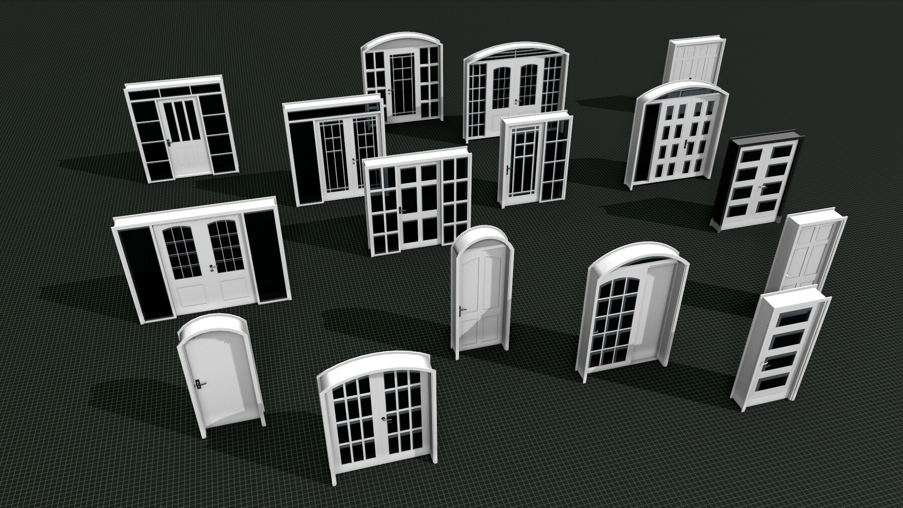 ArtStation - Door Bundle 3D Model Pack 16 pcs ( .fbx- .obj- .3ds File ...