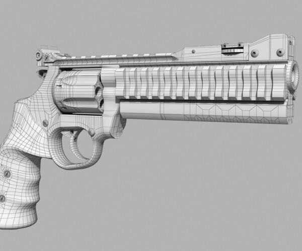 ArtStation - Magnum revolver SUPER SPORT Low-poly 3D model | Game Assets