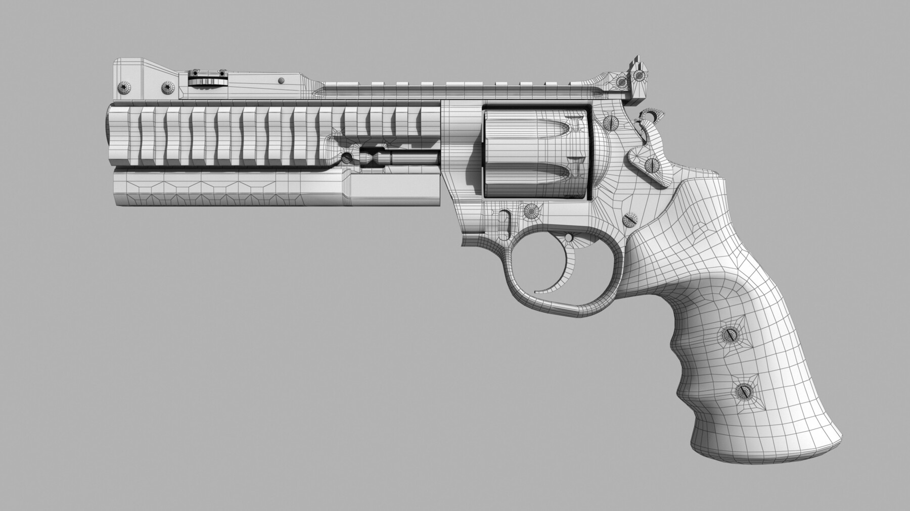 ArtStation - Magnum revolver SUPER SPORT Low-poly 3D model | Game Assets