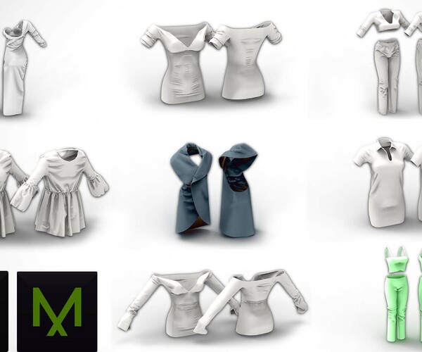 ArtStation - 8 Dress Collection for MD / Clo3D | Game Assets