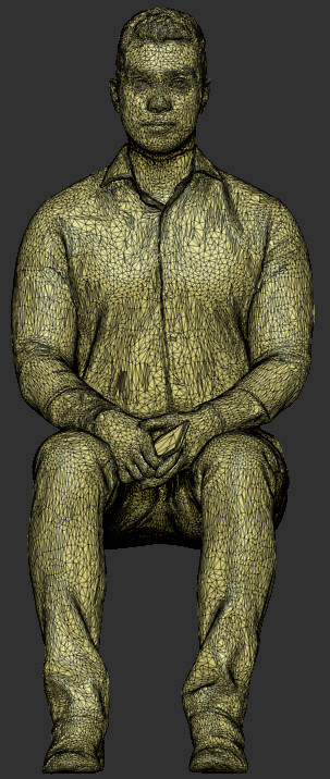 ArtStation - Handsome sitting man in business style 278 | Game Assets