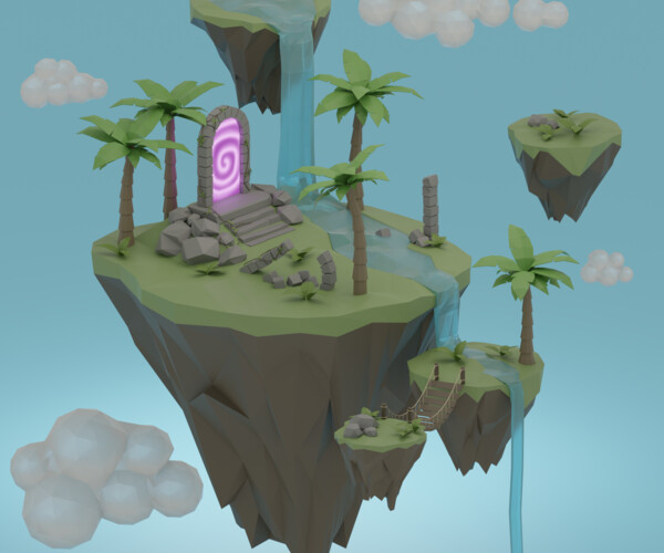 ArtStation - Floating island | Game Assets
