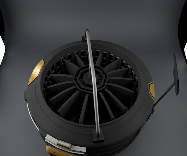 ArtStation - 3D concept fan - Low poly Low-poly 3D model | Game Assets