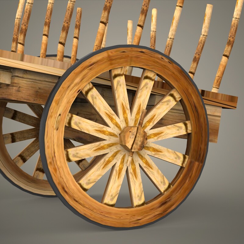 ArtStation - Realistic Ox Cart | Game Assets