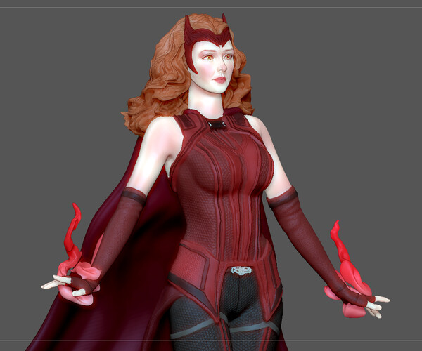 ArtStation - WANDA SCARLET WITCH FROM MARVEL MCU DRAMA WANDA VISION ...