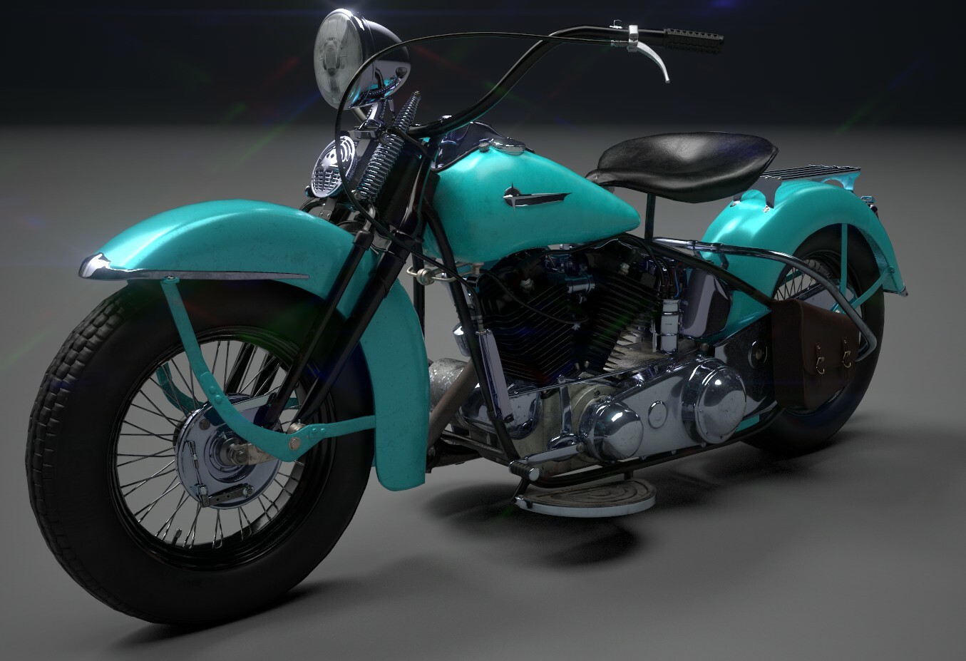 ArtStation - Oldschool Classic Motorcycle Low Poly | Game Assets