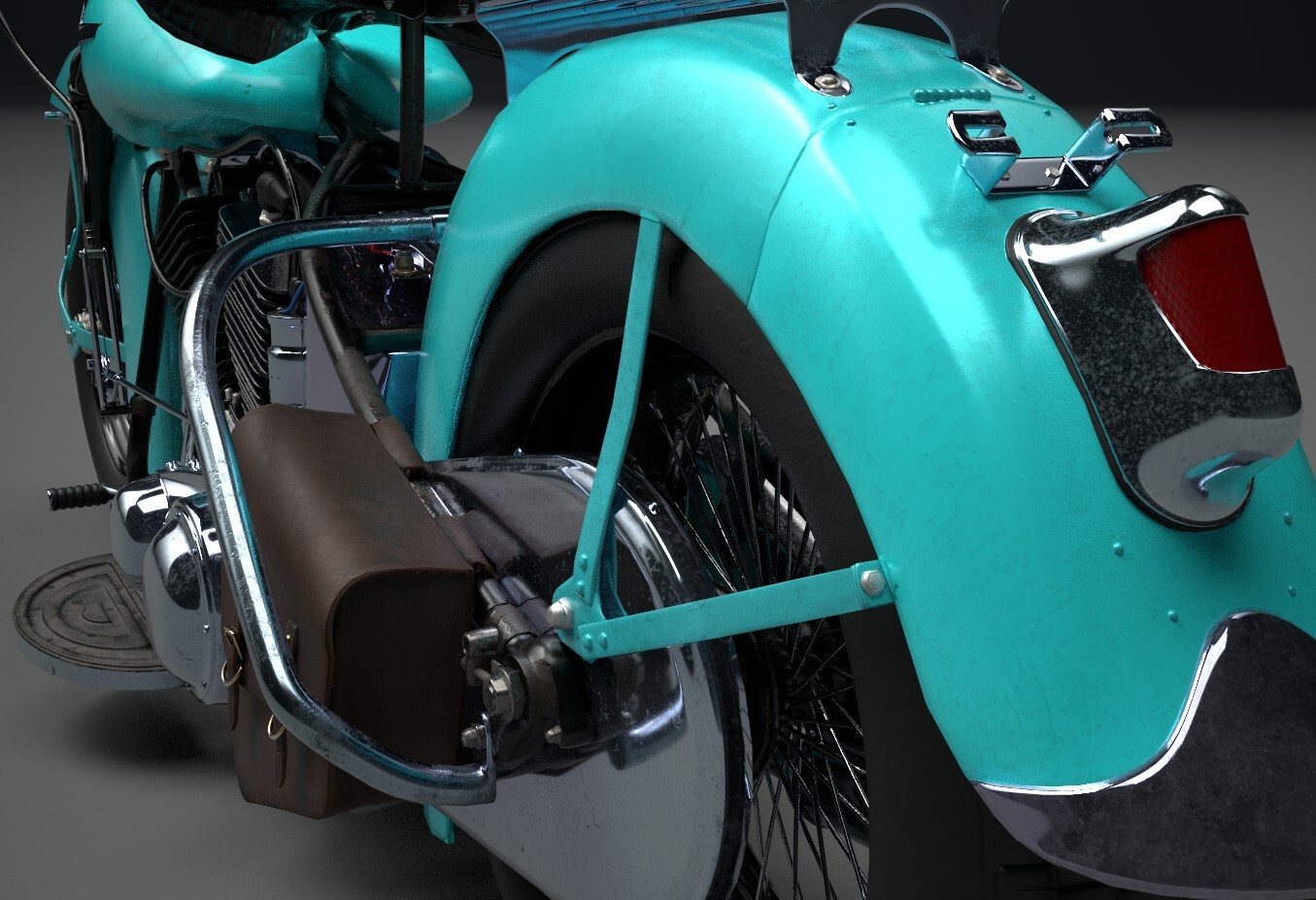 ArtStation - Oldschool Classic Motorcycle Low Poly | Game Assets