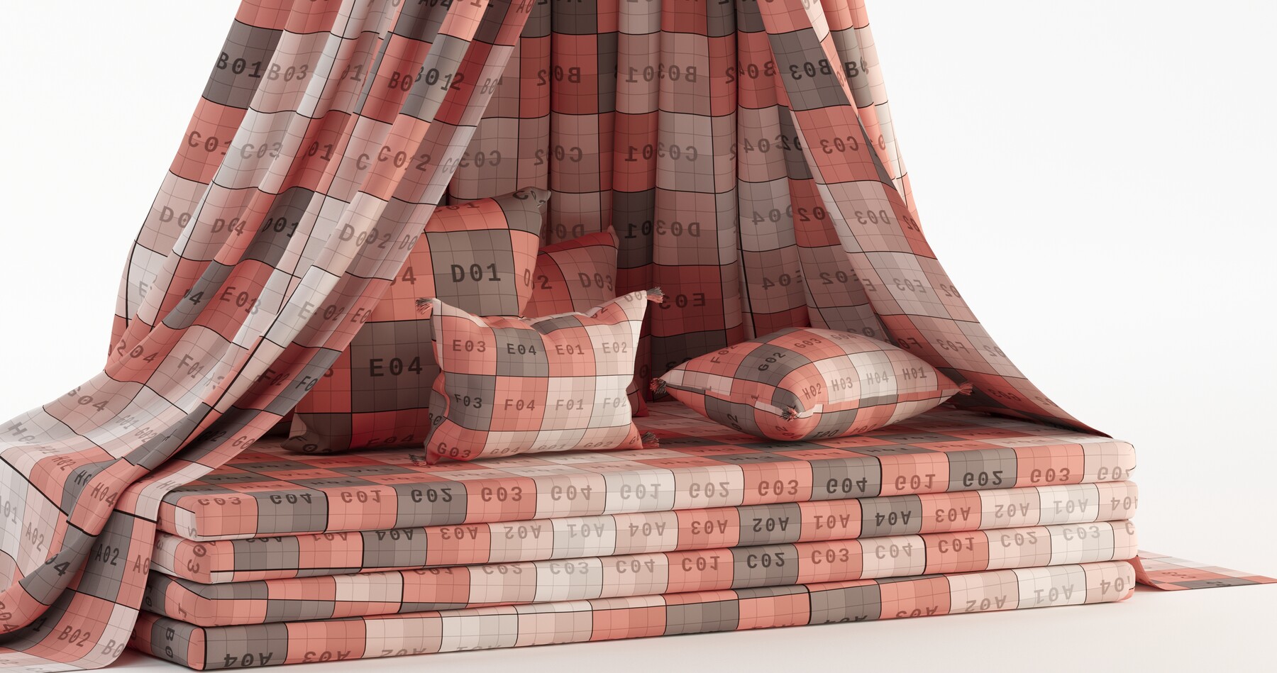 ArtStation - Sleeping collection of canopies, mattresses and pillows ...