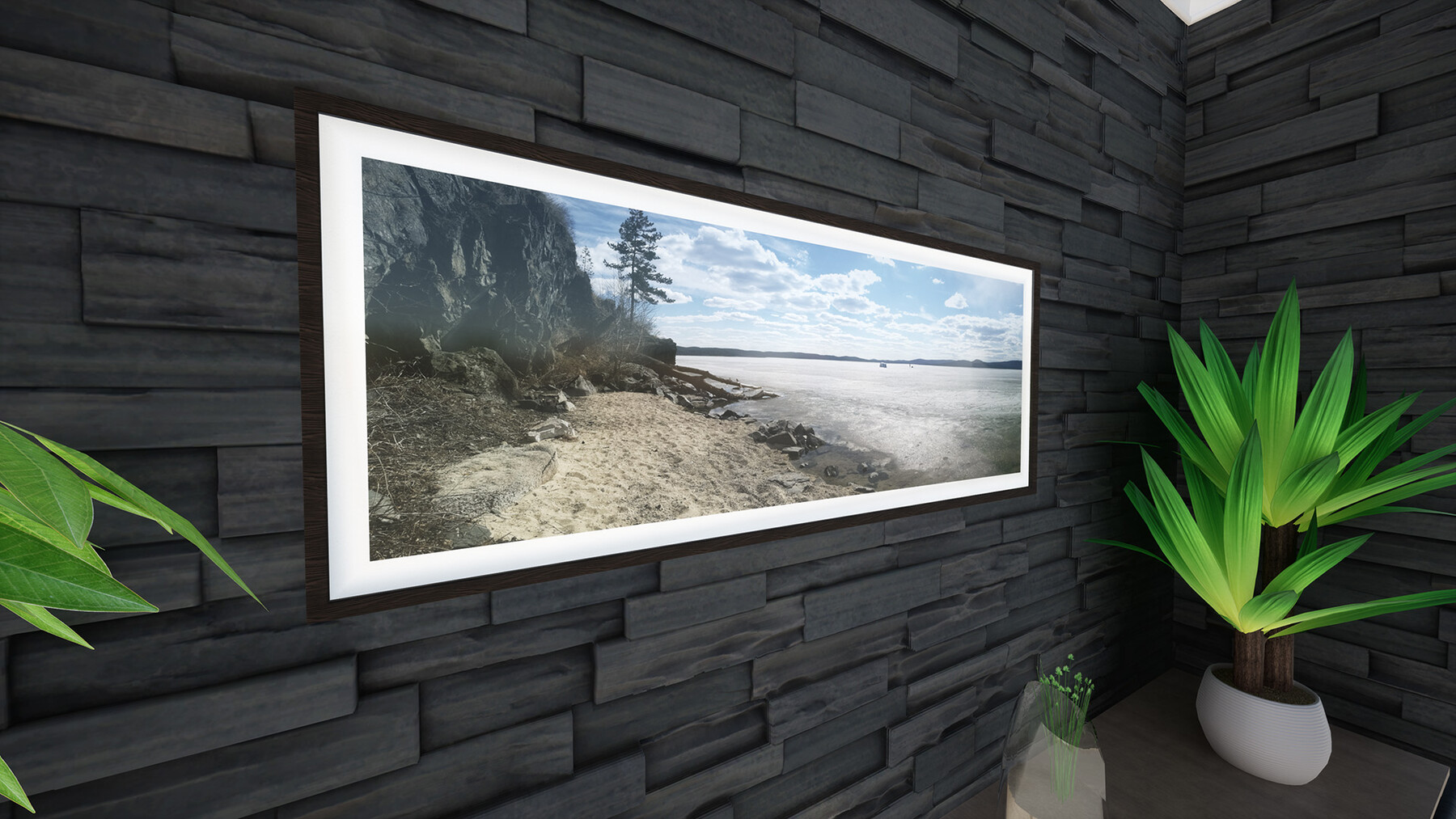 ArtStation - Low Poly Picture Frame Lake Turgoyak | Resources