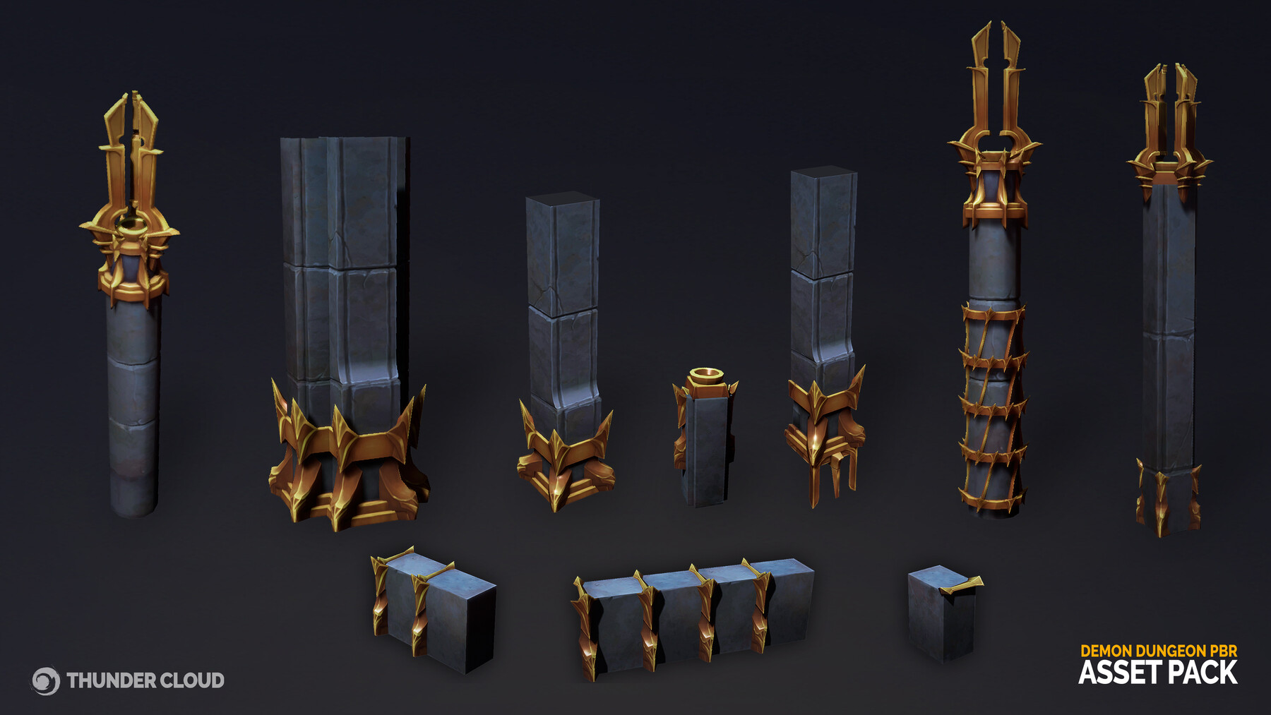 ArtStation - Demon Dungeon PBR Full Asset Package | Game Assets