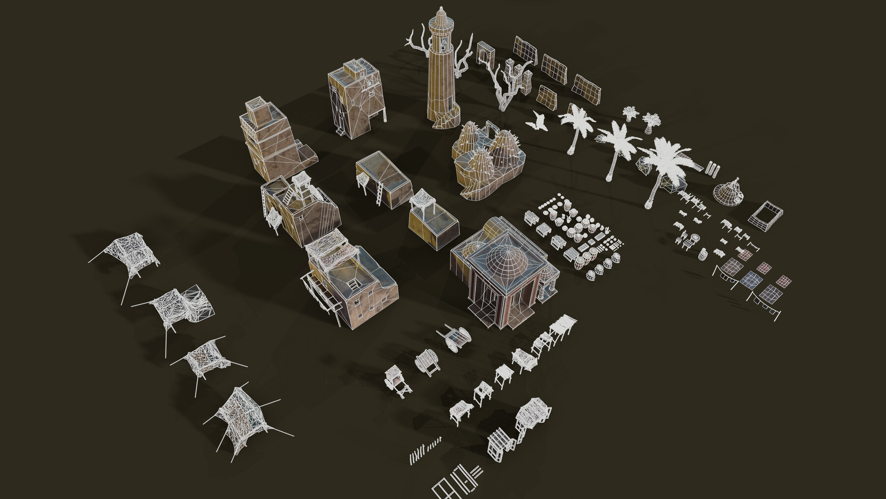 ArtStation - Top-Down Desert Town (RAW+Unity) | Game Assets