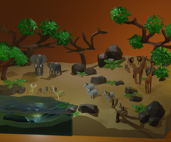ArtStation - Savanna Set | Game Assets