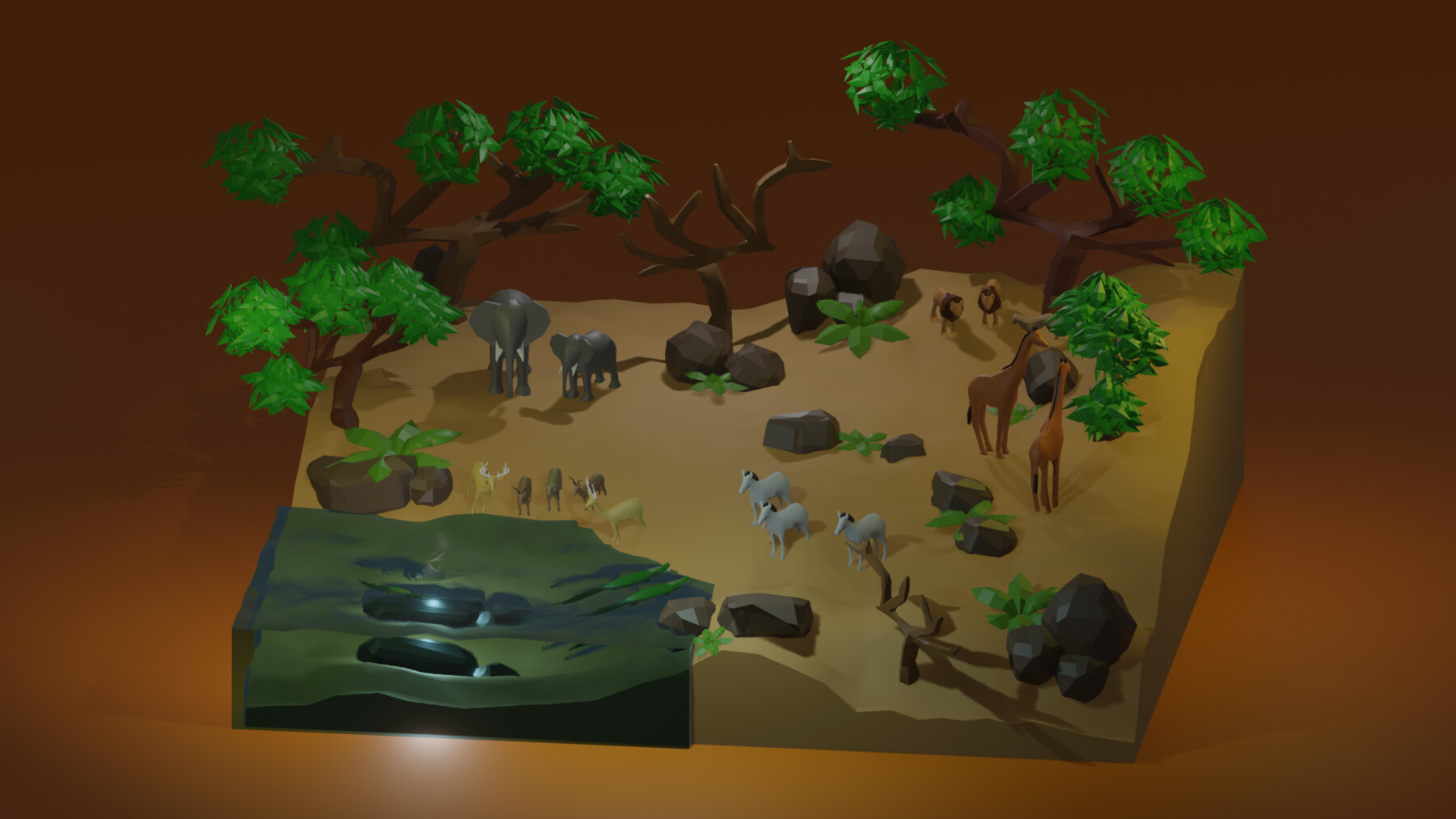 ArtStation - Savanna Set | Game Assets