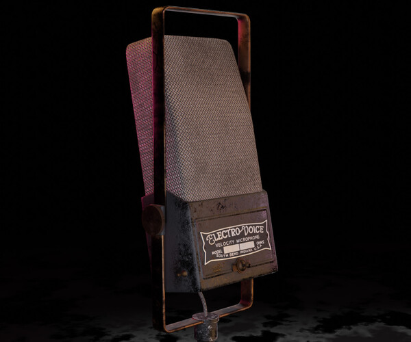 ArtStation - Old Retro Electro Voice Microphone | Game Assets