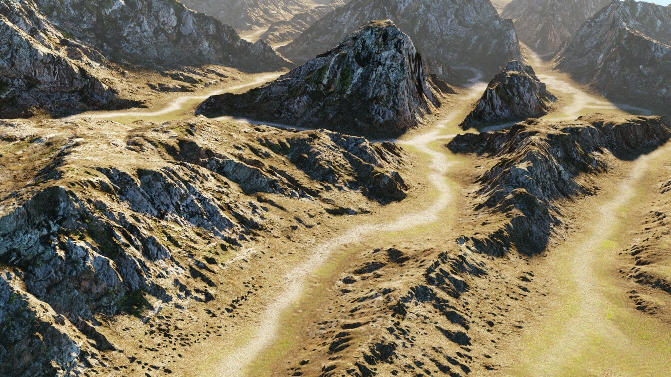 ArtStation - Network of paths in Blender | Resources