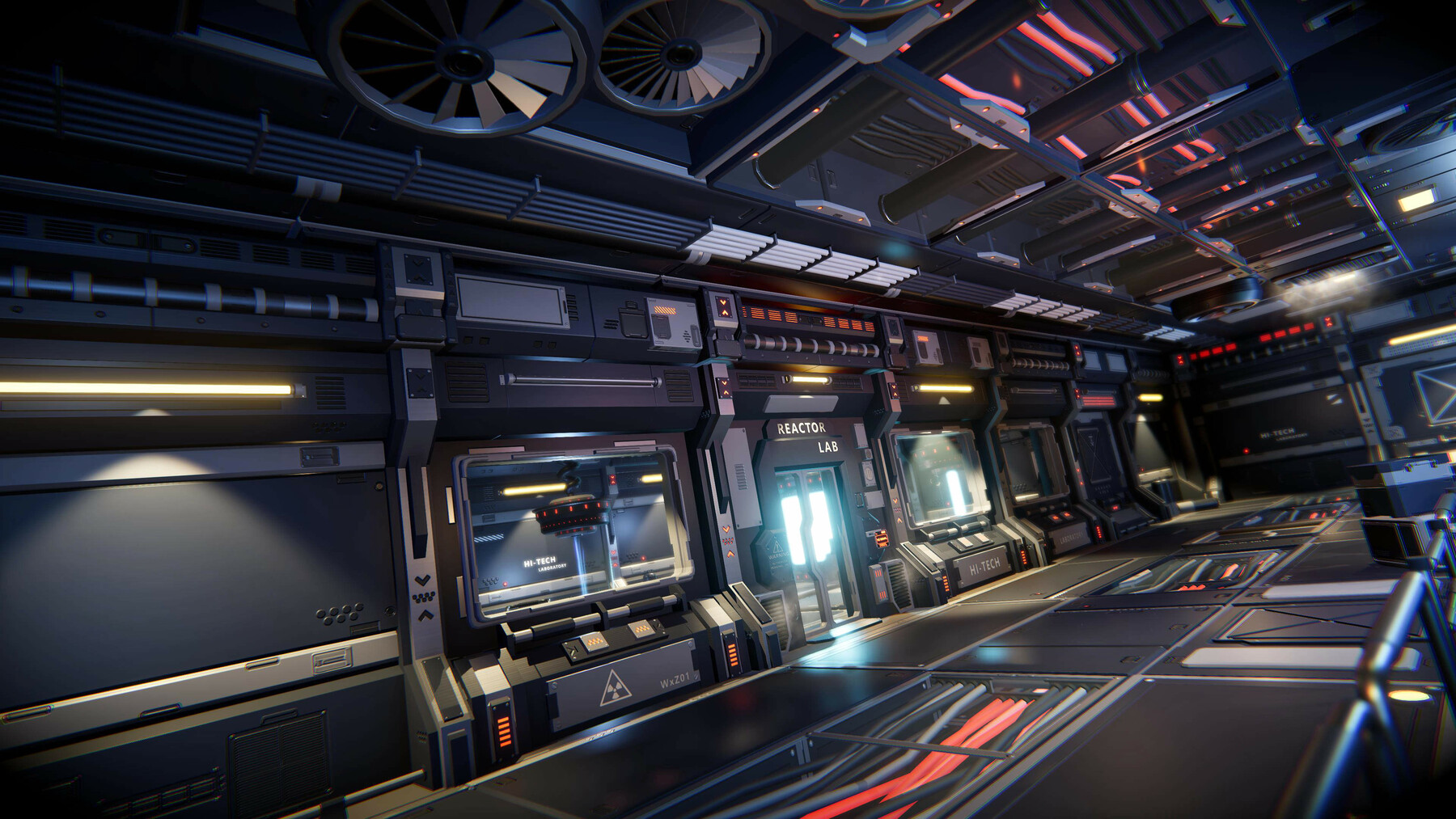 ArtStation - STYLIZED - Sci-Fi Corridor Unity | Game Assets