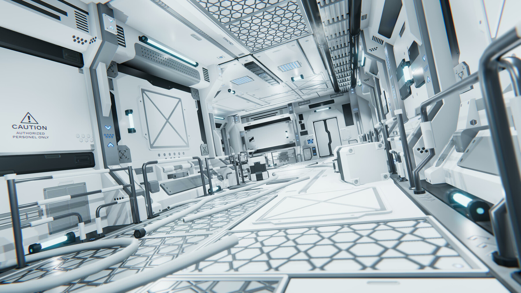 ArtStation - STYLIZED - Sci-Fi Corridor Unity | Game Assets