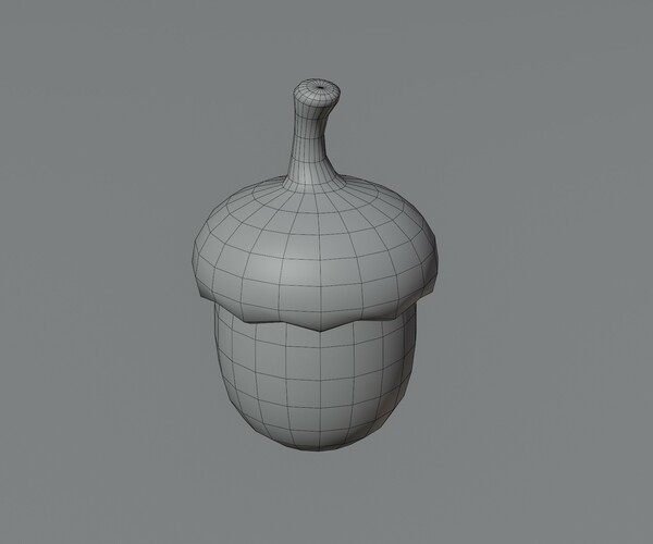 ArtStation - Cartoon Acorn 3D Model | Game Assets