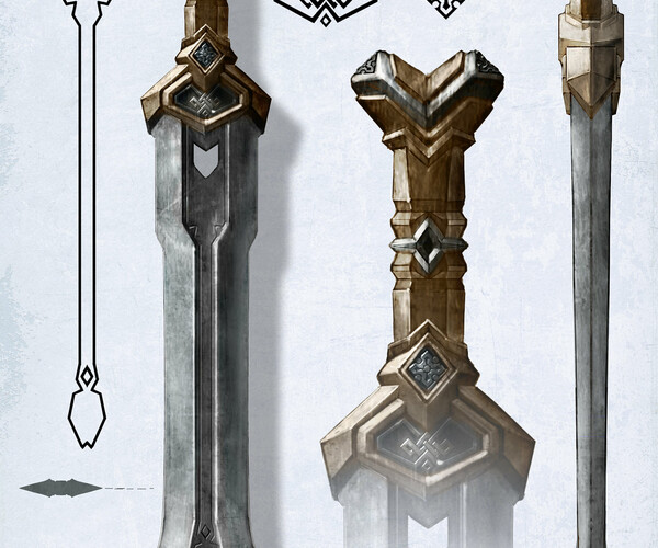 ArtStation - The HOBBIT - Thorin Sword | Game Assets