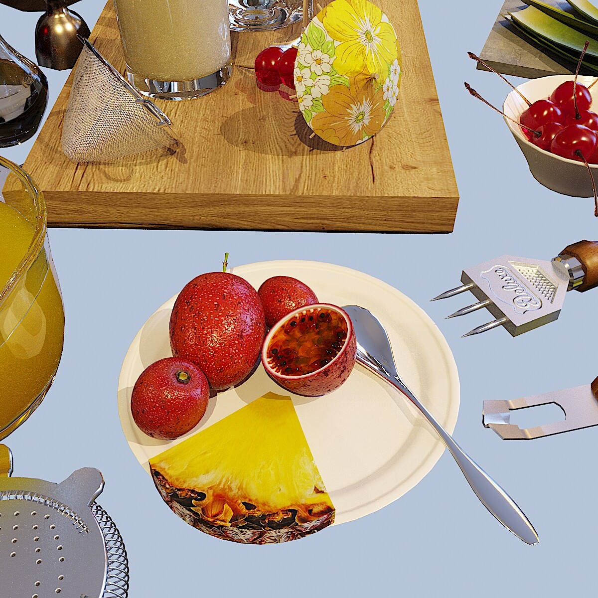 ArtStation - Cocktail Set Pina Colada | Resources