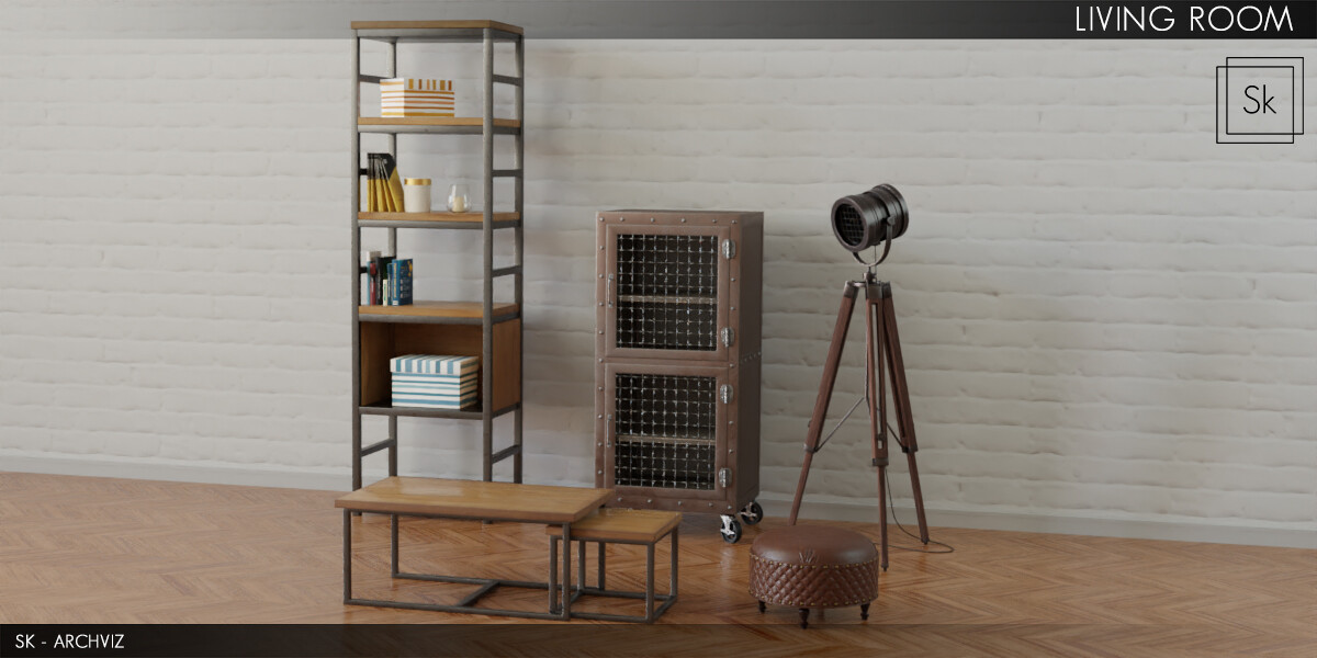 ArtStation - Furniture - Living Room props | Resources