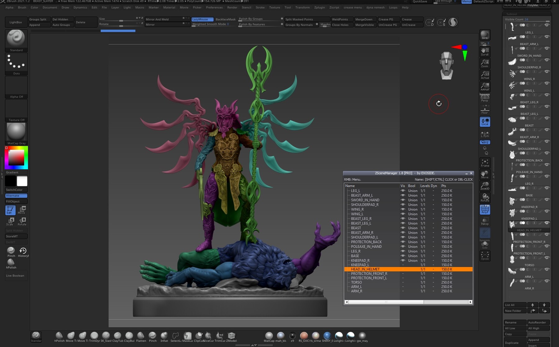 ArtStation - Beast Slayer miniature 3D Print Ready - .ZPR, .OBJ, .STL ...