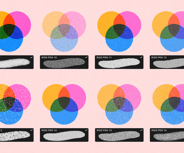 ArtStation - RISOGRAPH BRUSH SET FOR PROCREATE | Brushes