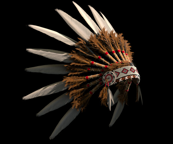 ArtStation - Native American Headdress | Indian Comanche Tribal Bonnet ...