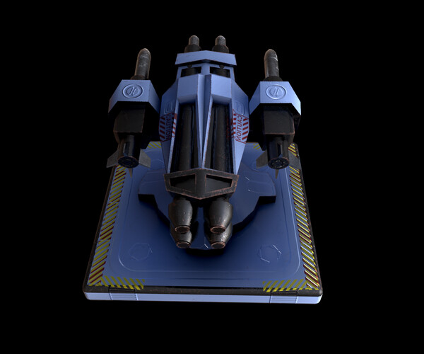ArtStation - Rocket Launcher Turret 3d Model | Game Assets