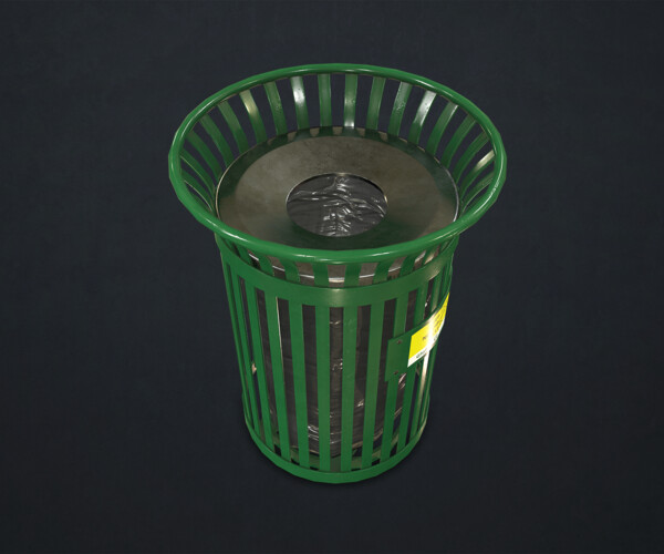 ArtStation - Waste Bin - Low Poly | Game Assets